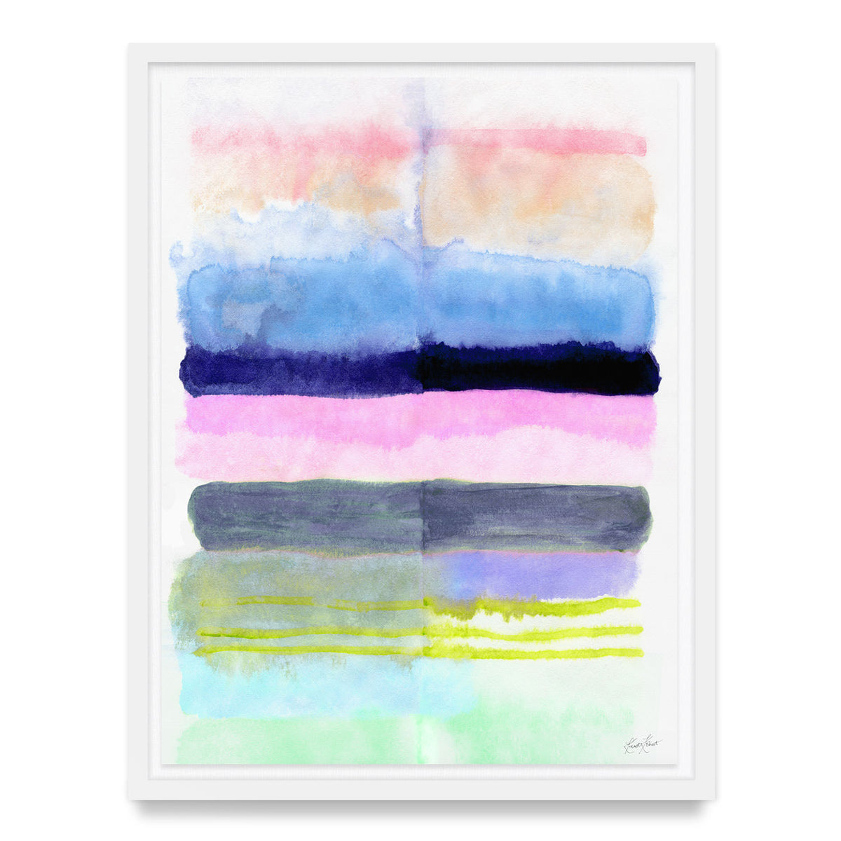 Spring Stripes #2 Framed Art Print | Hapi Art by artist Kristi Kohut – Hapi Art®️