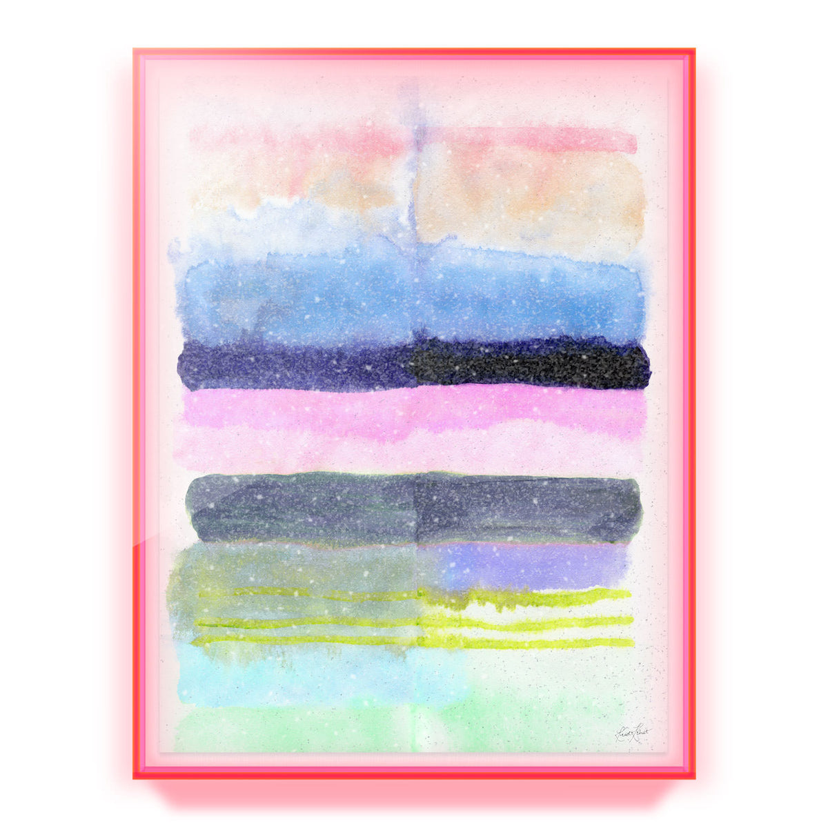 Spring Stripes #2 Embellished Print | Hapi Art by artist Kristi Kohut – Hapi Art®️