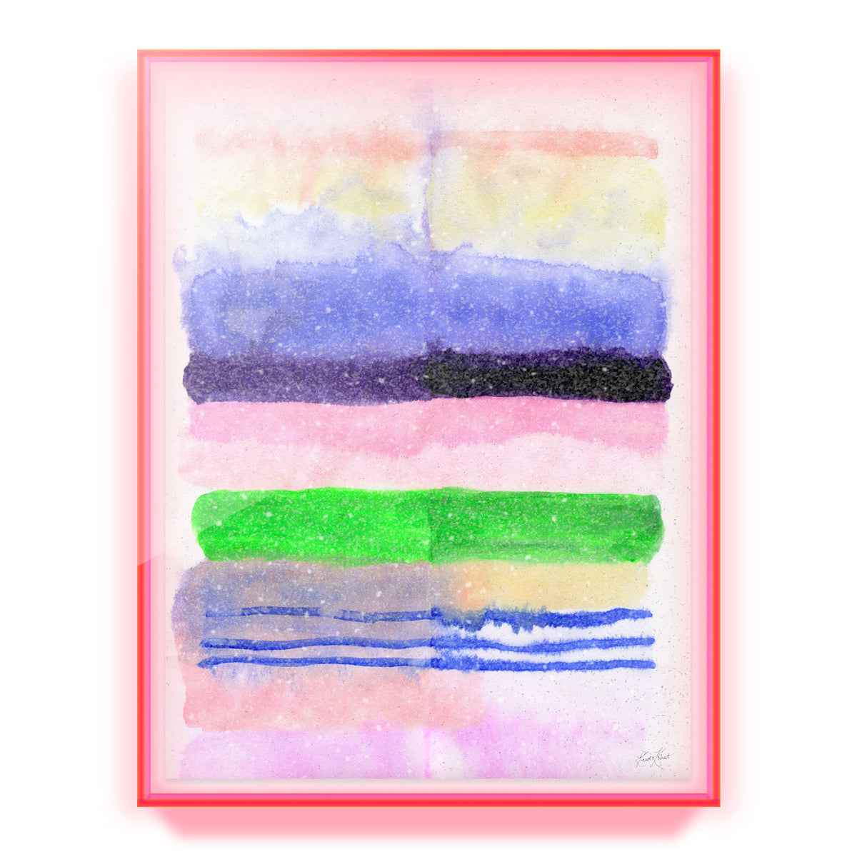 Spring Stripes #3 Embellished Print | Hapi Art by artist Kristi Kohut – Hapi Art®️