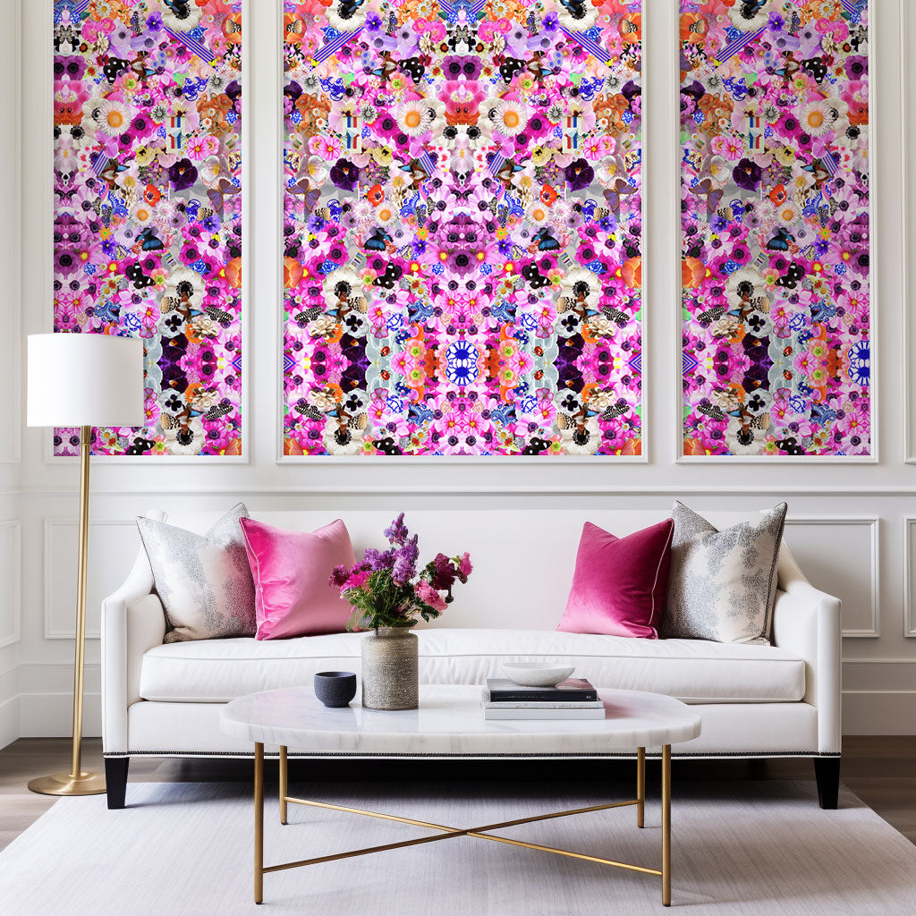 Flower Collage Wallpaper Wallpaper | Hapi Art by artist Kristi Kohut – Hapi Art®️