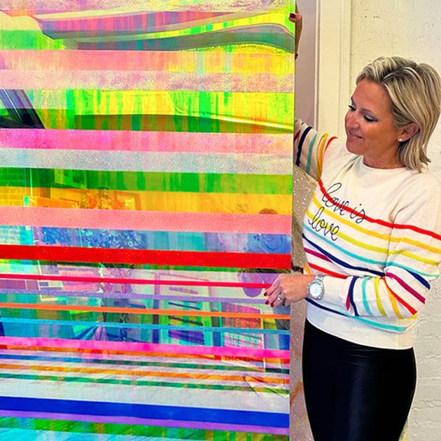 From Kristi's Studio: The Iridescent Chromatic Stripe Series | Hapi Art by artist Kristi Kohut ...