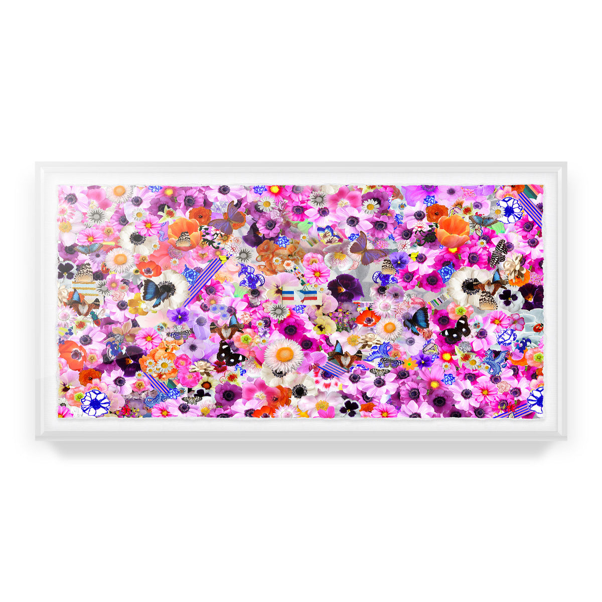 Flower Collage Framed Art Print | Hapi Art by artist Kristi Kohut ...