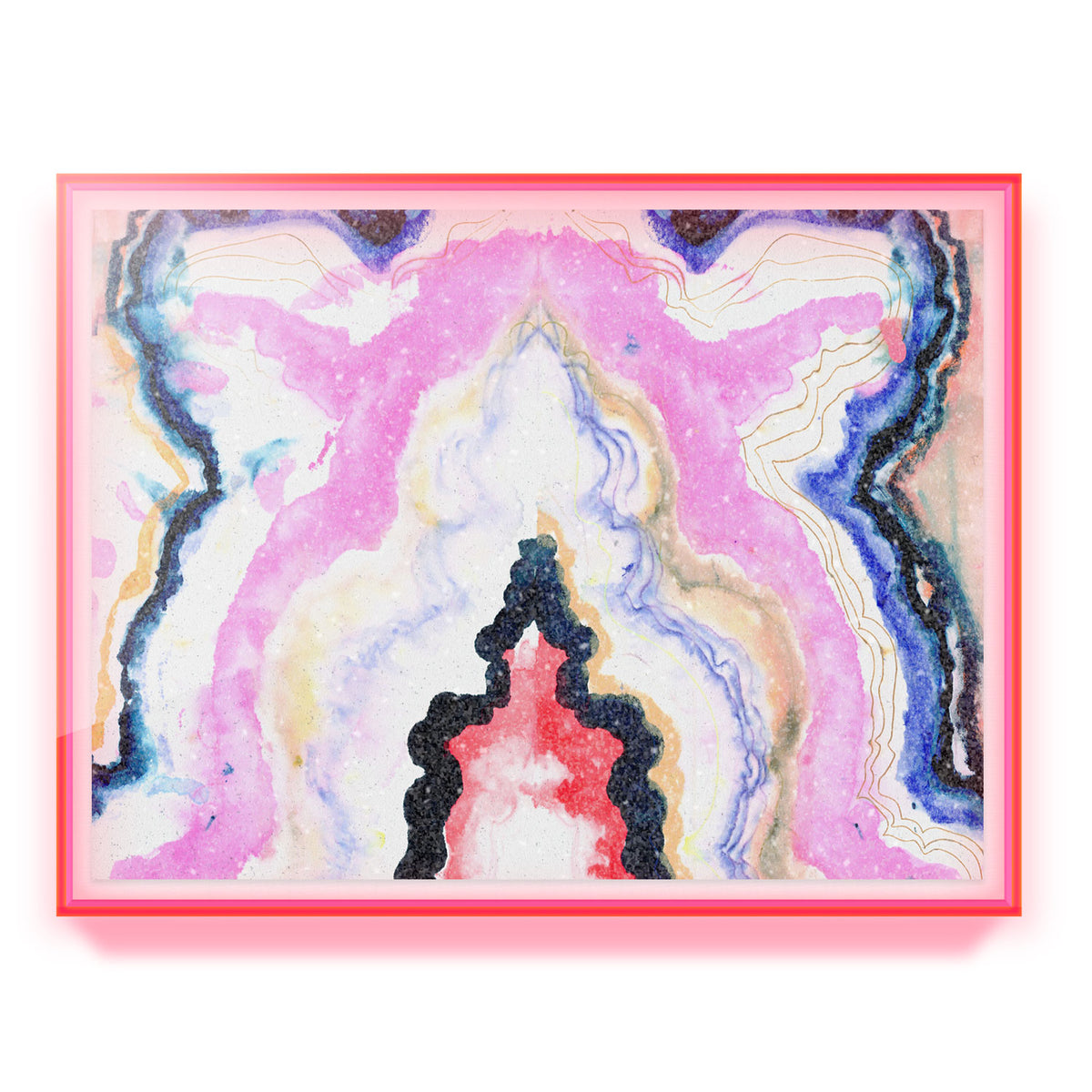 Hard Rock Agate Embellished Print – Hapi Art®️